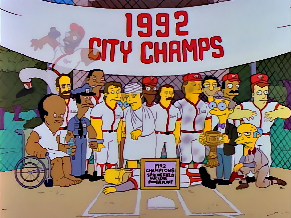 27 years ago today, Homer Simpson & a group of All-Stars led the ...