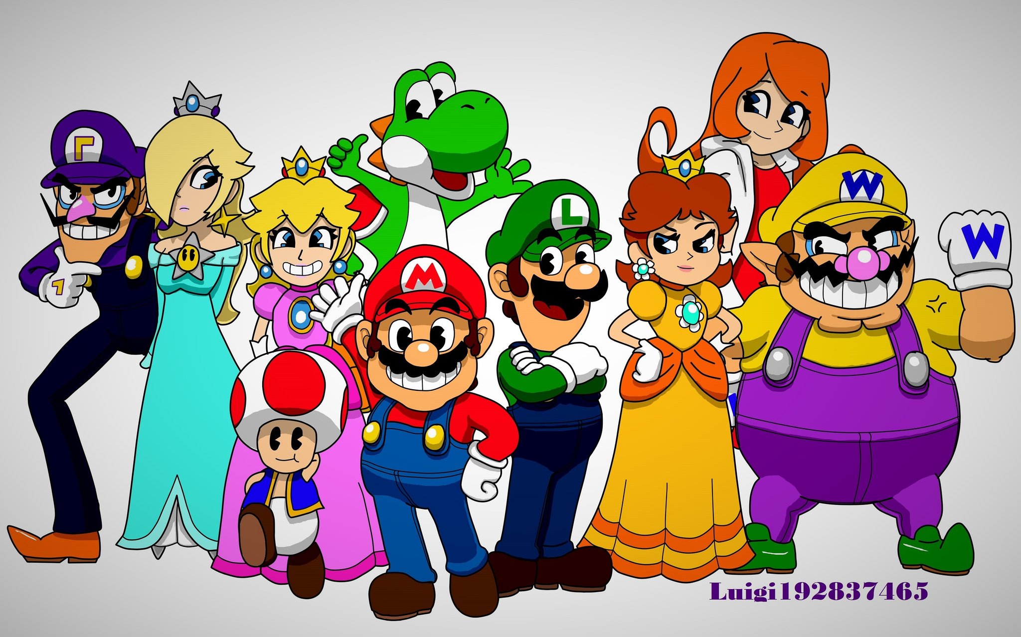 Mario And Luigi And Wario And Waluigi And Peach And Daisy