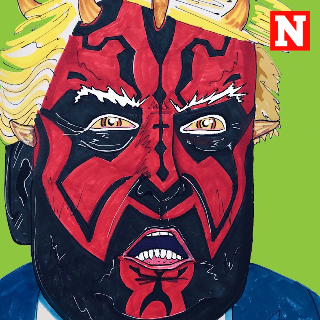 Jim Carrey is at it again with his artwork, this time with a cartoon ...