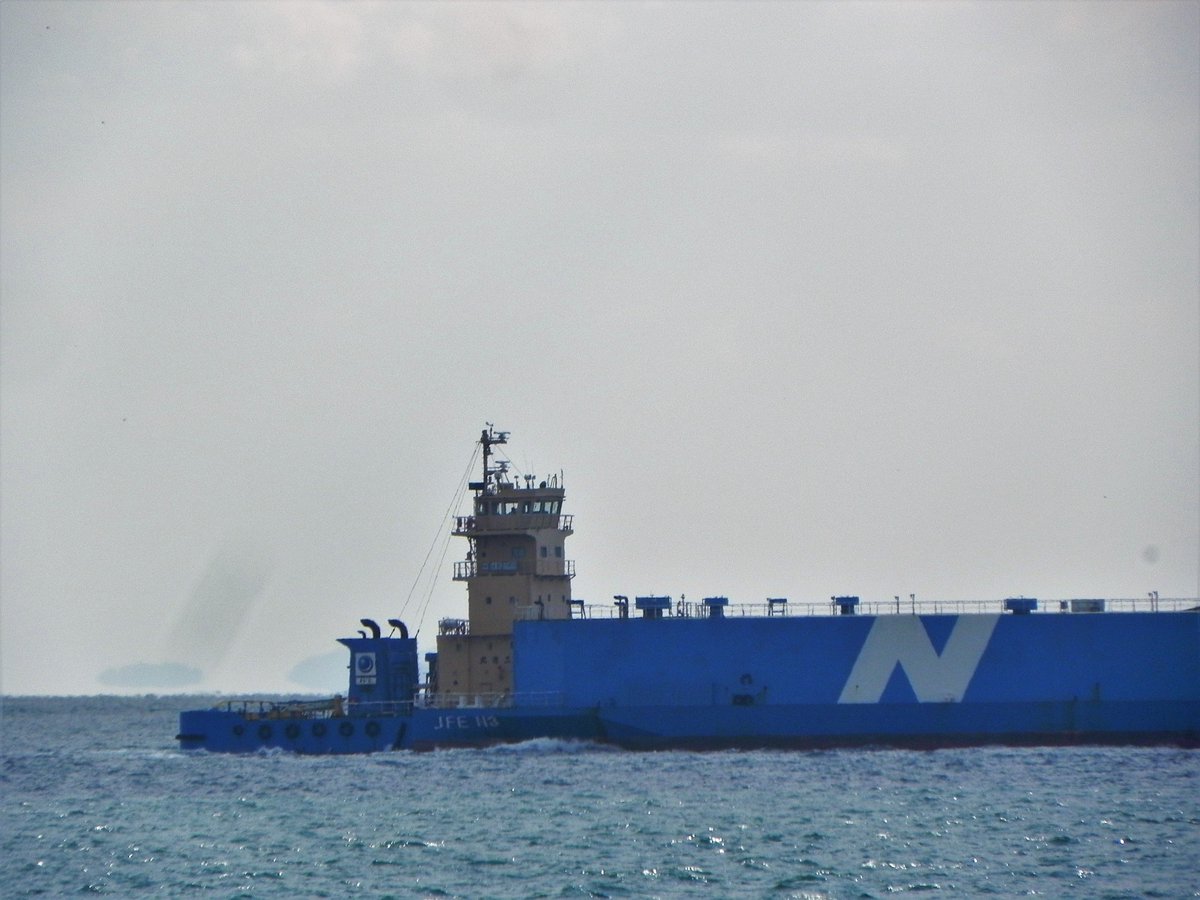 まも on Twitter: "RT @kaiganndouri: #明石海峡 #ブシャーバージ「 JFE N3 & 第三清丸」ブッシャー バージ型 RORO船 「JFE N3」バージ型 ...