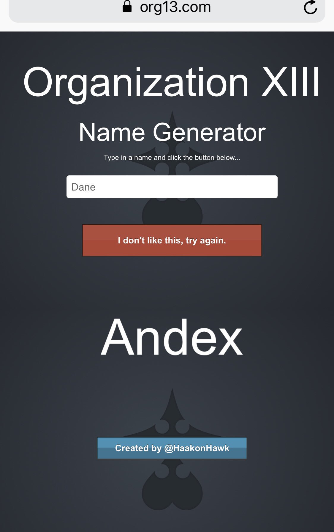 Organization 13 Names