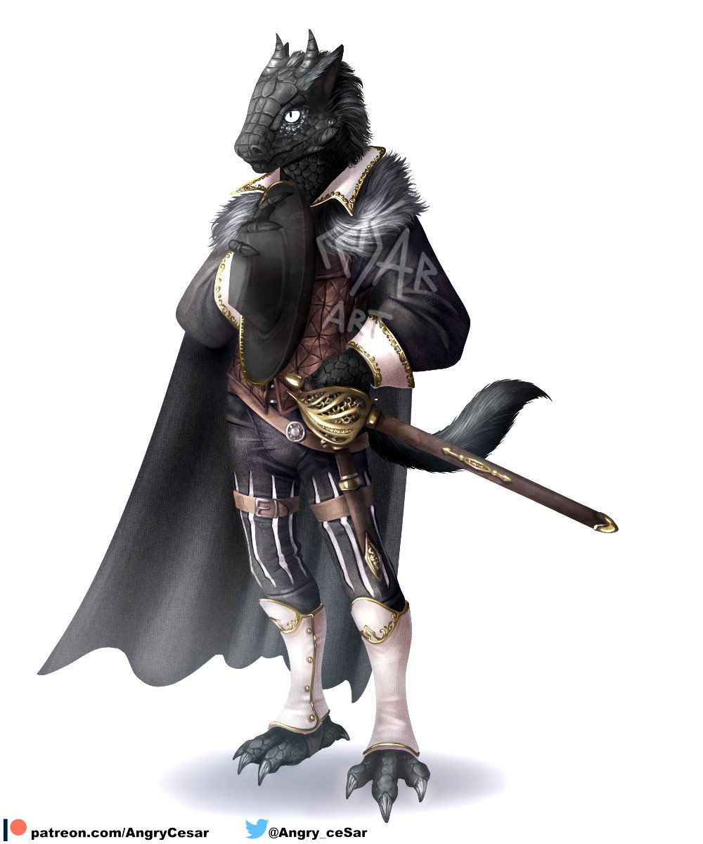 Dandd Black Dragonborn