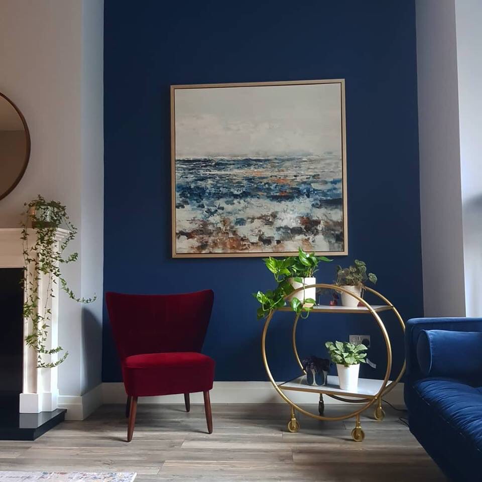 Indigo Blue Accent Wall Dulux Simply Refresh Feature Wall Matt