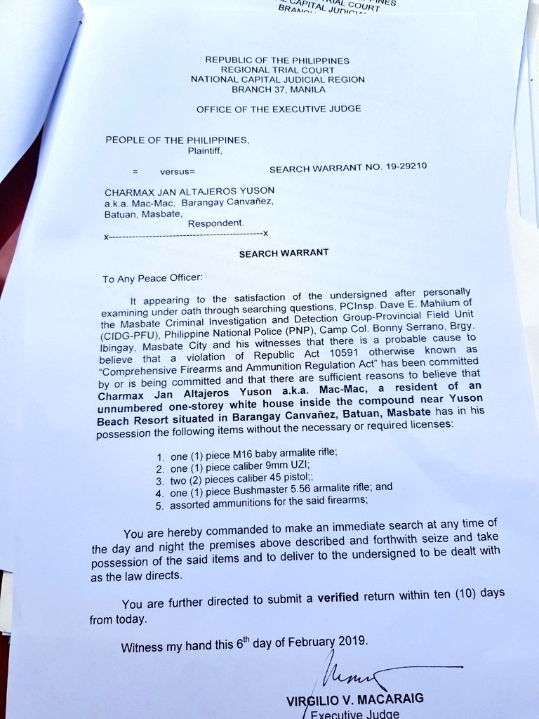 ABS-CBN News on Twitter: "Bahay at resort ng mag-amang Batuan Mayor Charmax Jan Yuson at Vice ...