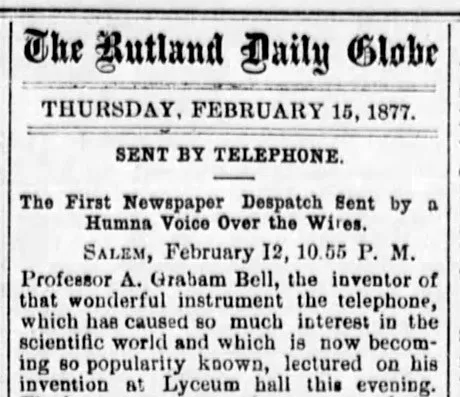 Bell Telephone Company 1877