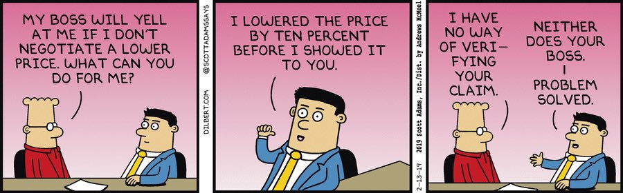 Lower the price — Dilbert today | Scoopnest