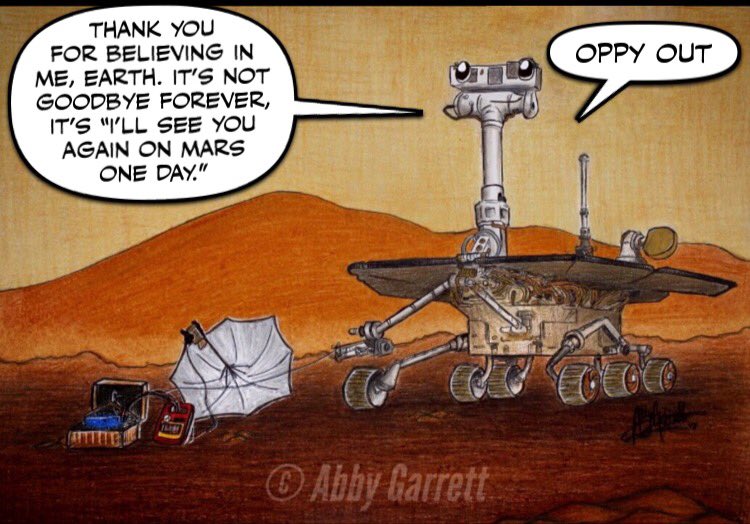 Opportunity Rover Down, "My battery is dying and it's getting dark ...