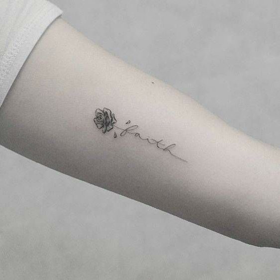 Inner Bicep Script Tattoo