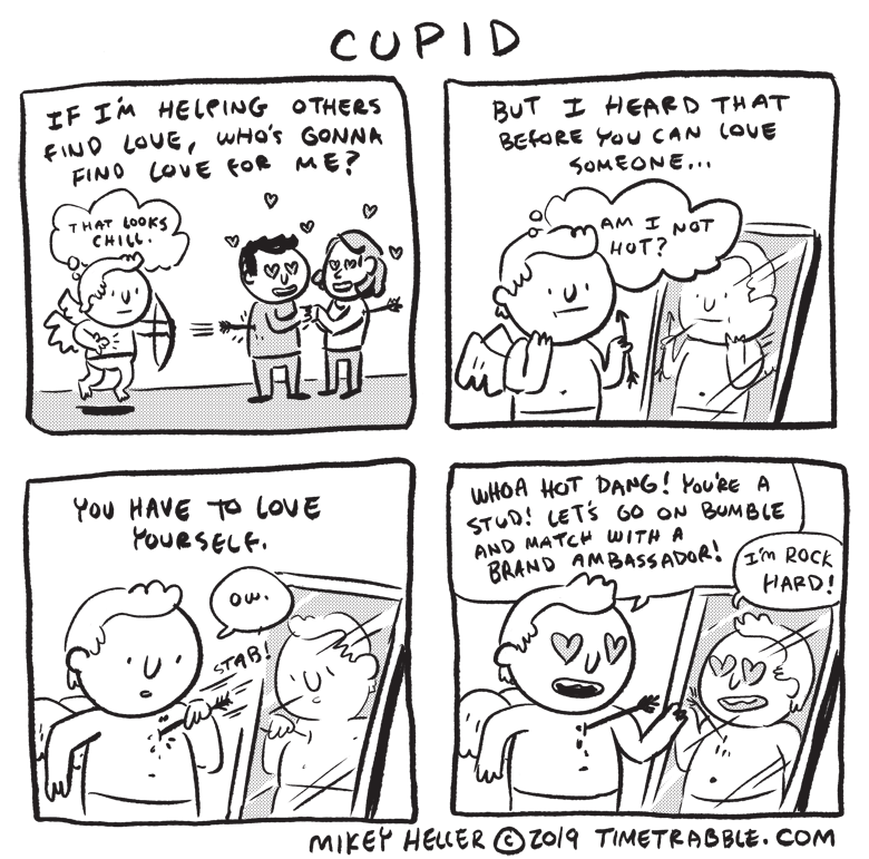 「i drew a comic about Cupid 」Mikey Hellerの漫画