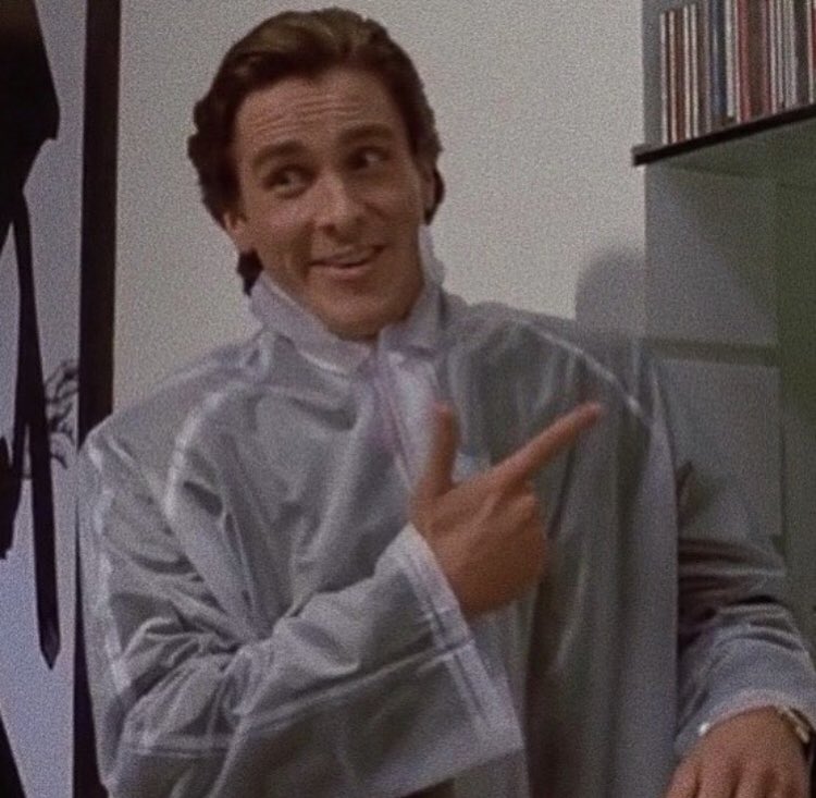 Patrick Bateman Pointing Meme