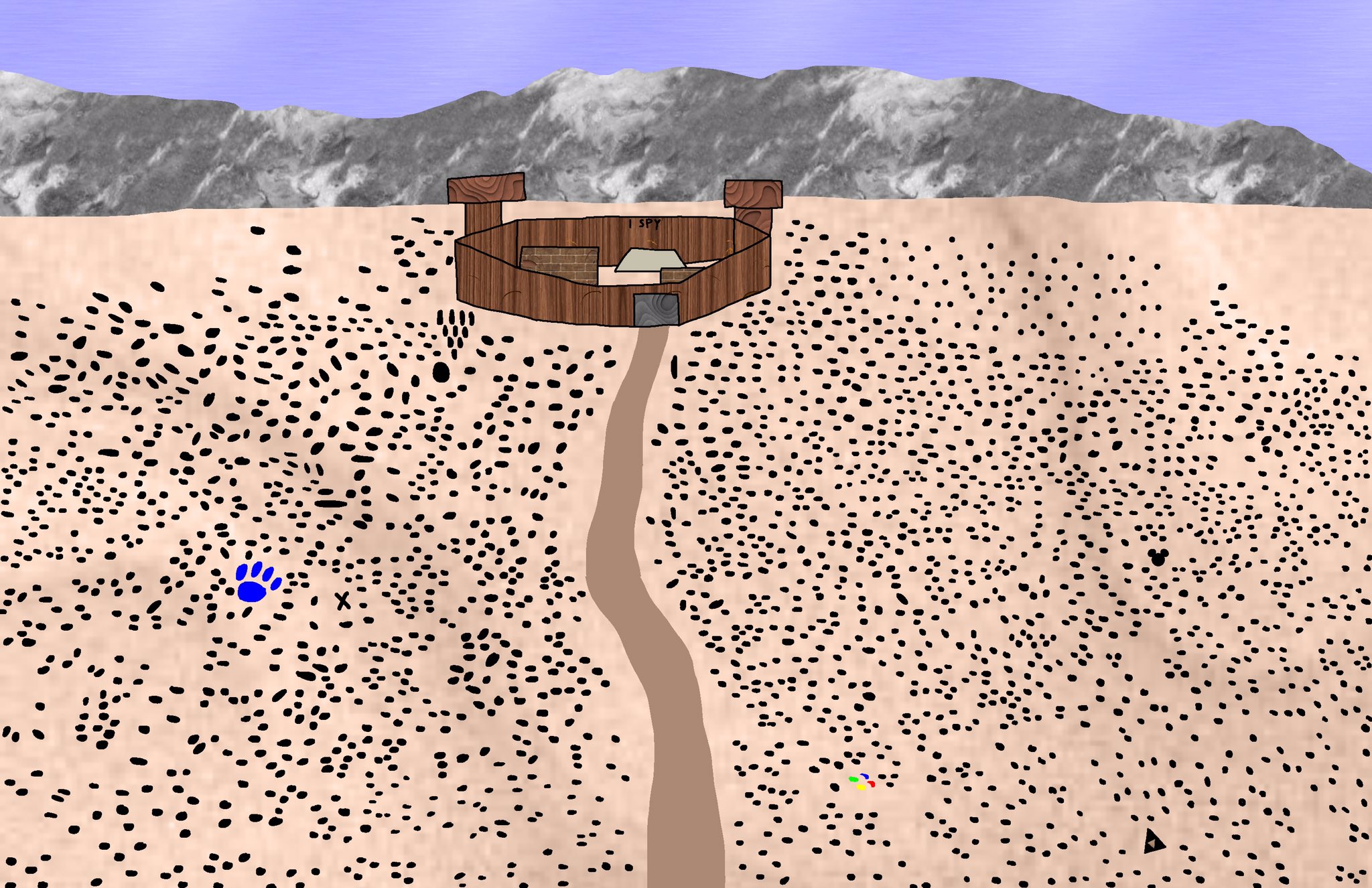 Holes Camp Green Lake Drawing