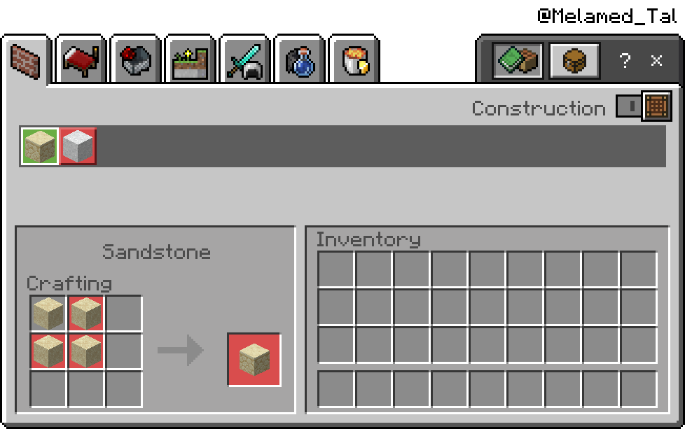 Sandstone Minecraft Recipe