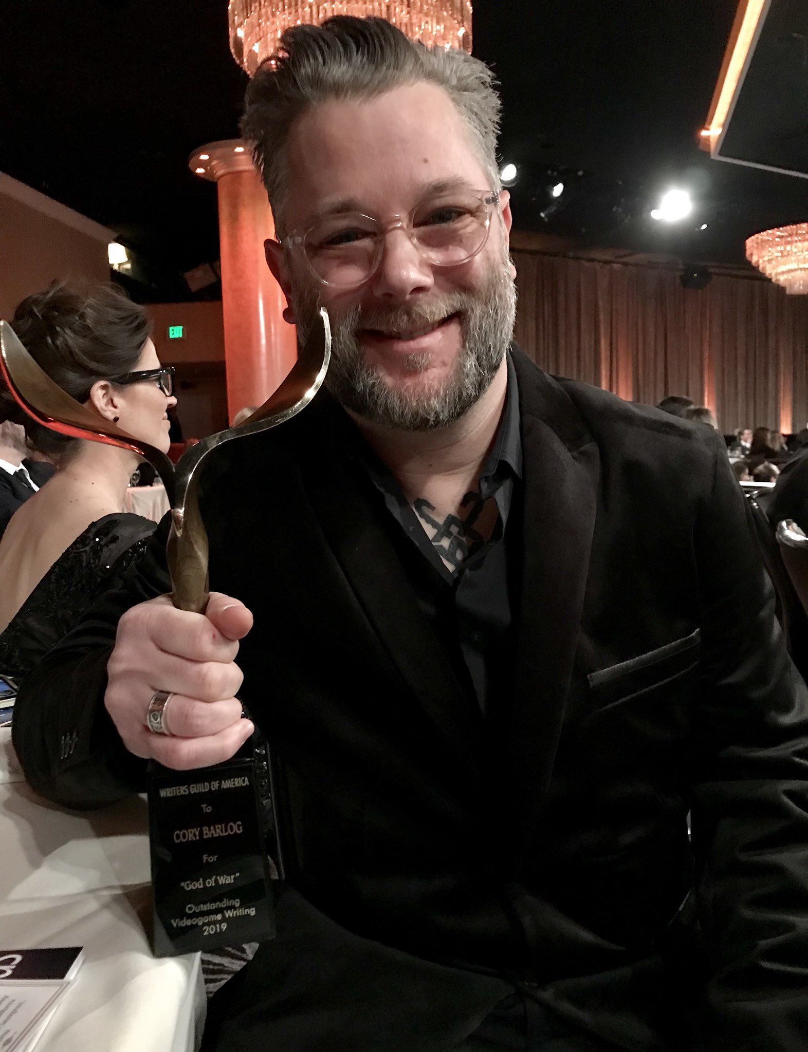 Anna Barlog on Twitter: "#winner #GodOfWar #WGA #WGAAwards #yay @corybarlog…
