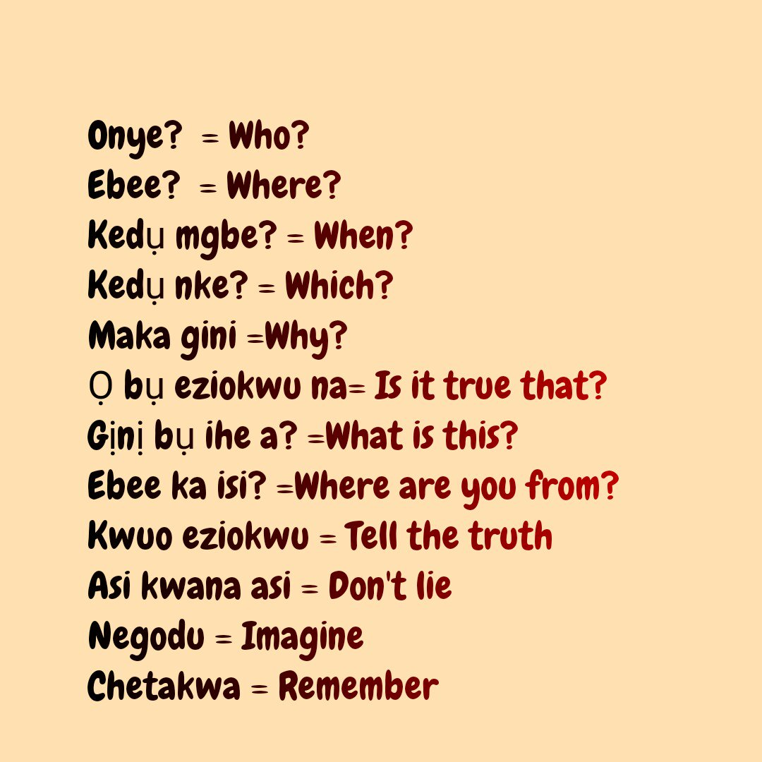 Igbo Alphabet