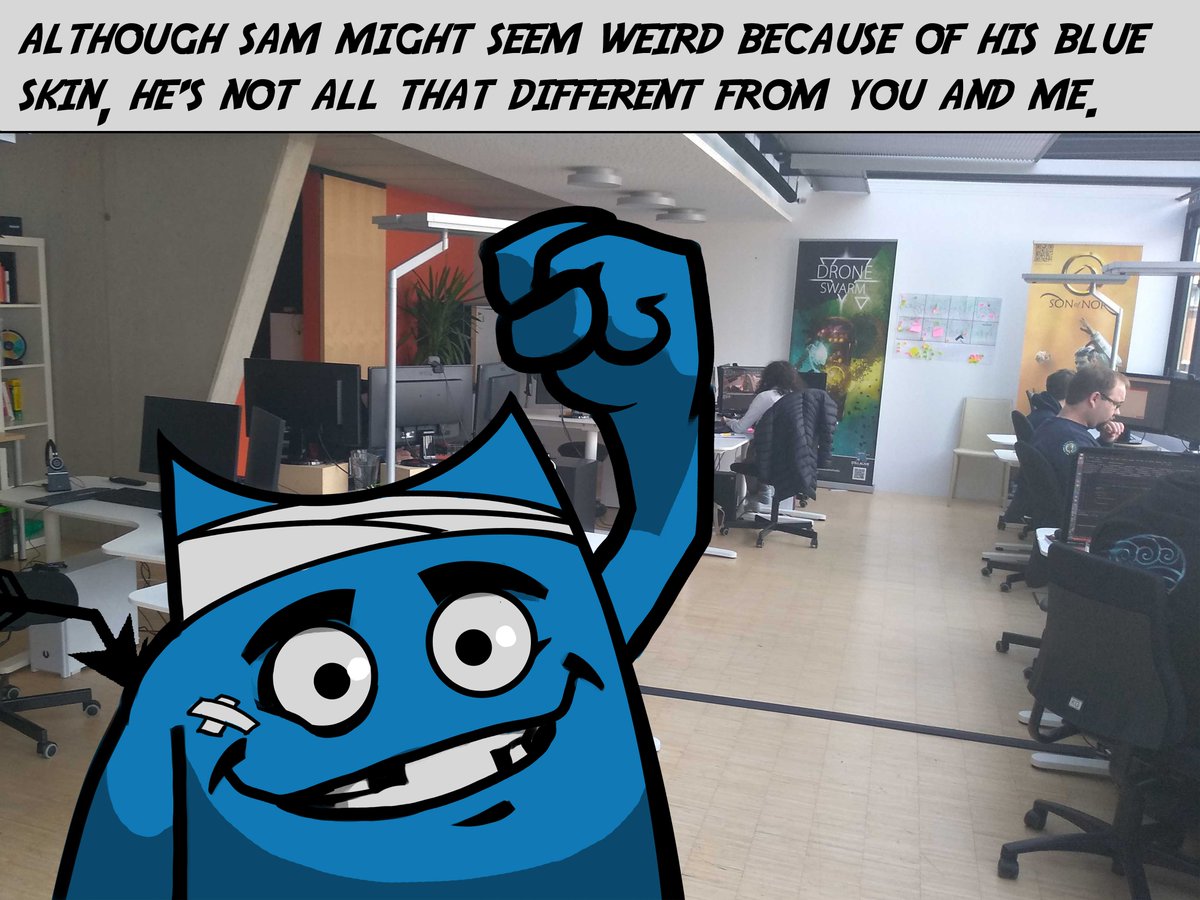 stillalive studios on Twitter: "How did our logo SAM get his bruises? It's not too complicated ...