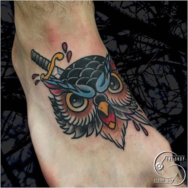 American Traditional Owl Flash