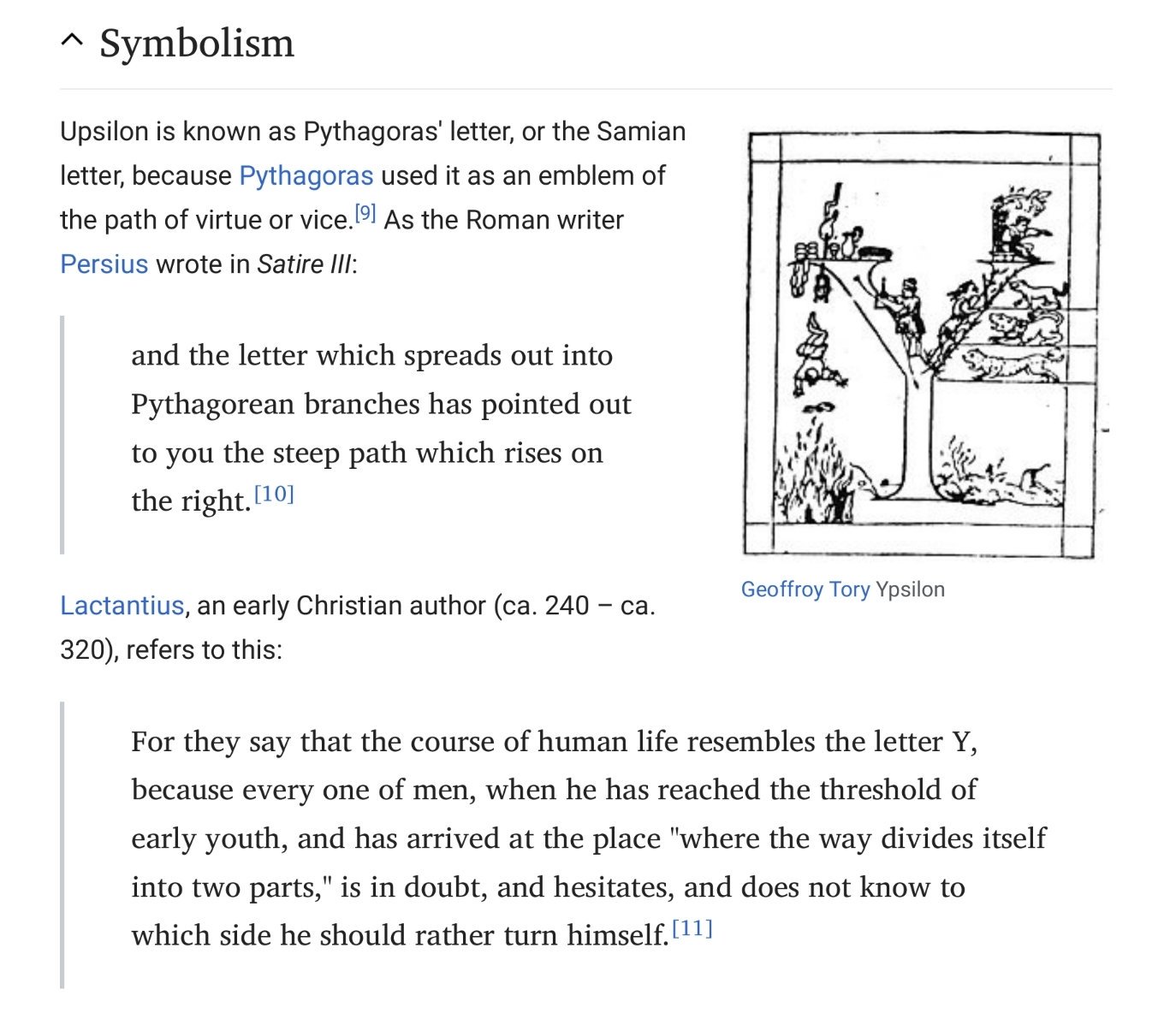Louis Maddox on Twitter: ""Upsilon is known as Pythagoras' letter… because Pythagoras used it as ...