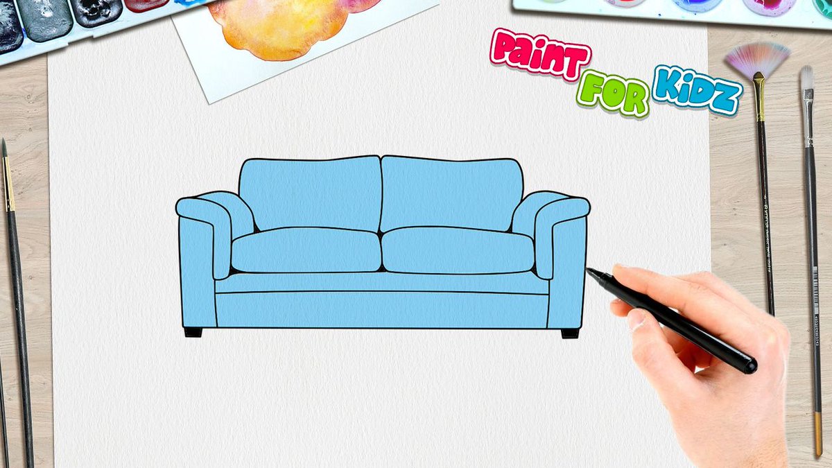 How To Draw A Couch Easy