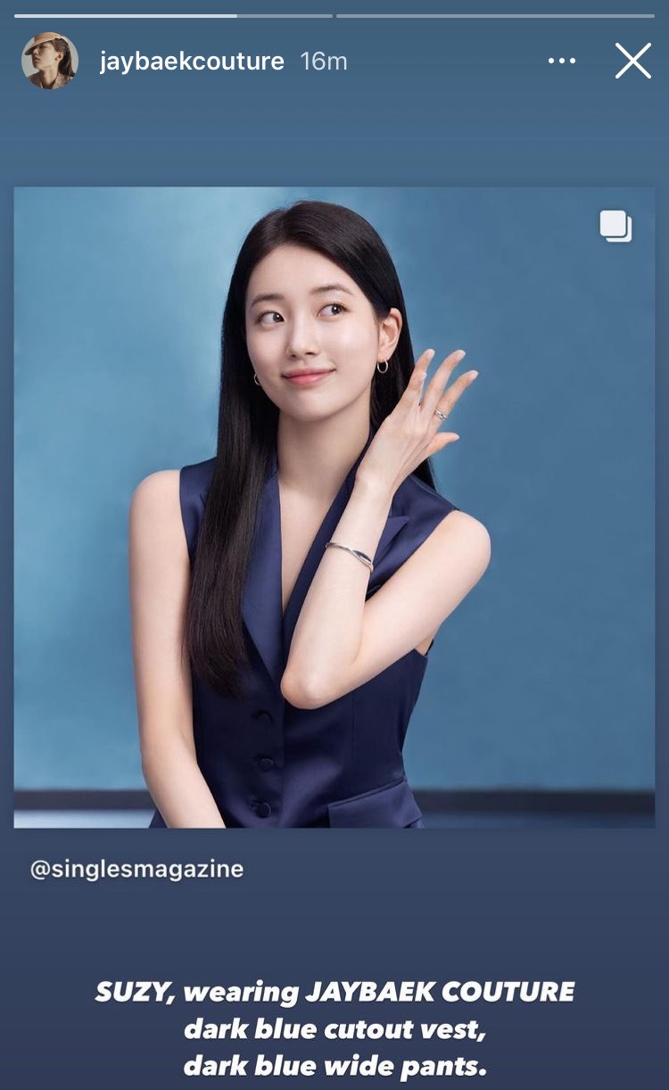 sandra | ANNA - 24 JUNE on Twitter: "| JAYBAEK COUTURE x Suzy | [210909] @jaybaekcouture IG ...