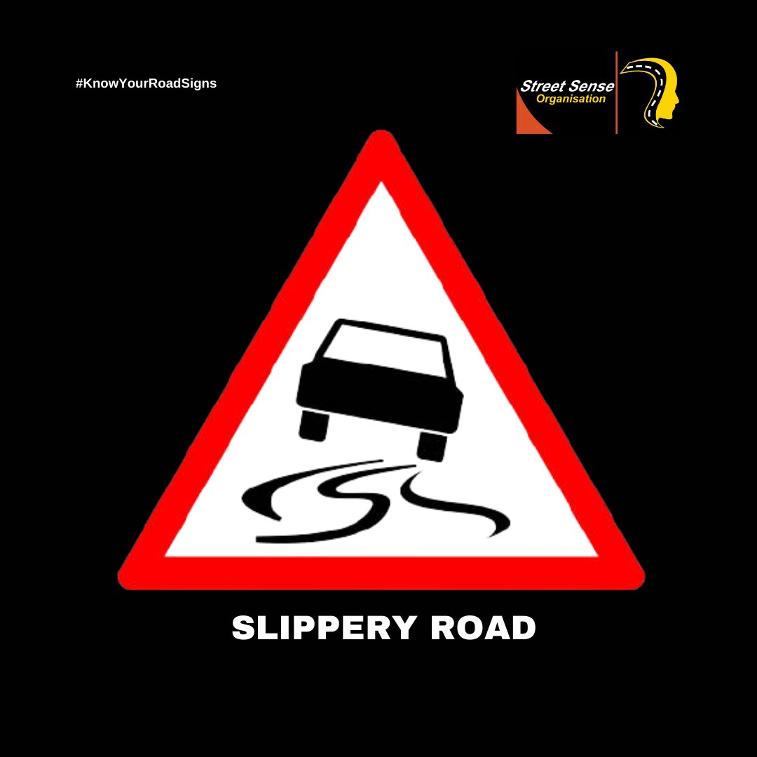 Slippery Road Sign
