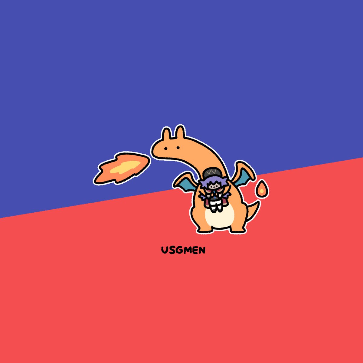 リザードン 「Pokémon Evolutions 」|USGMEN（うさぎメン）のイラスト