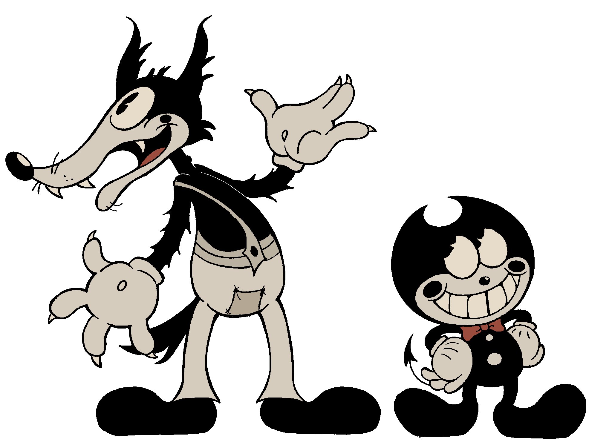 blank on Twitter: "finished bendy and boris’s ref for redrawn recently! - #BENDY #BATIM # ...