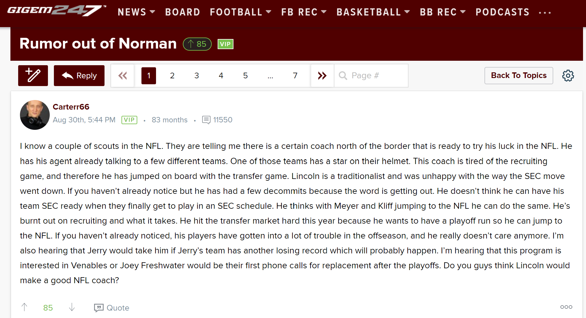 Message Board Geniuses on Twitter: "Per #TexasAM message board poster and person most likely to ...