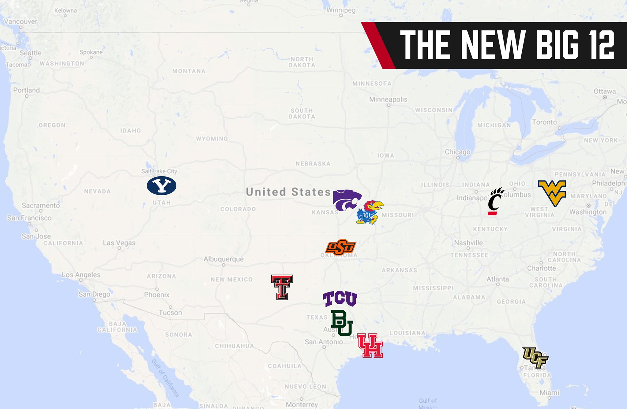 Big 10 Conference Map