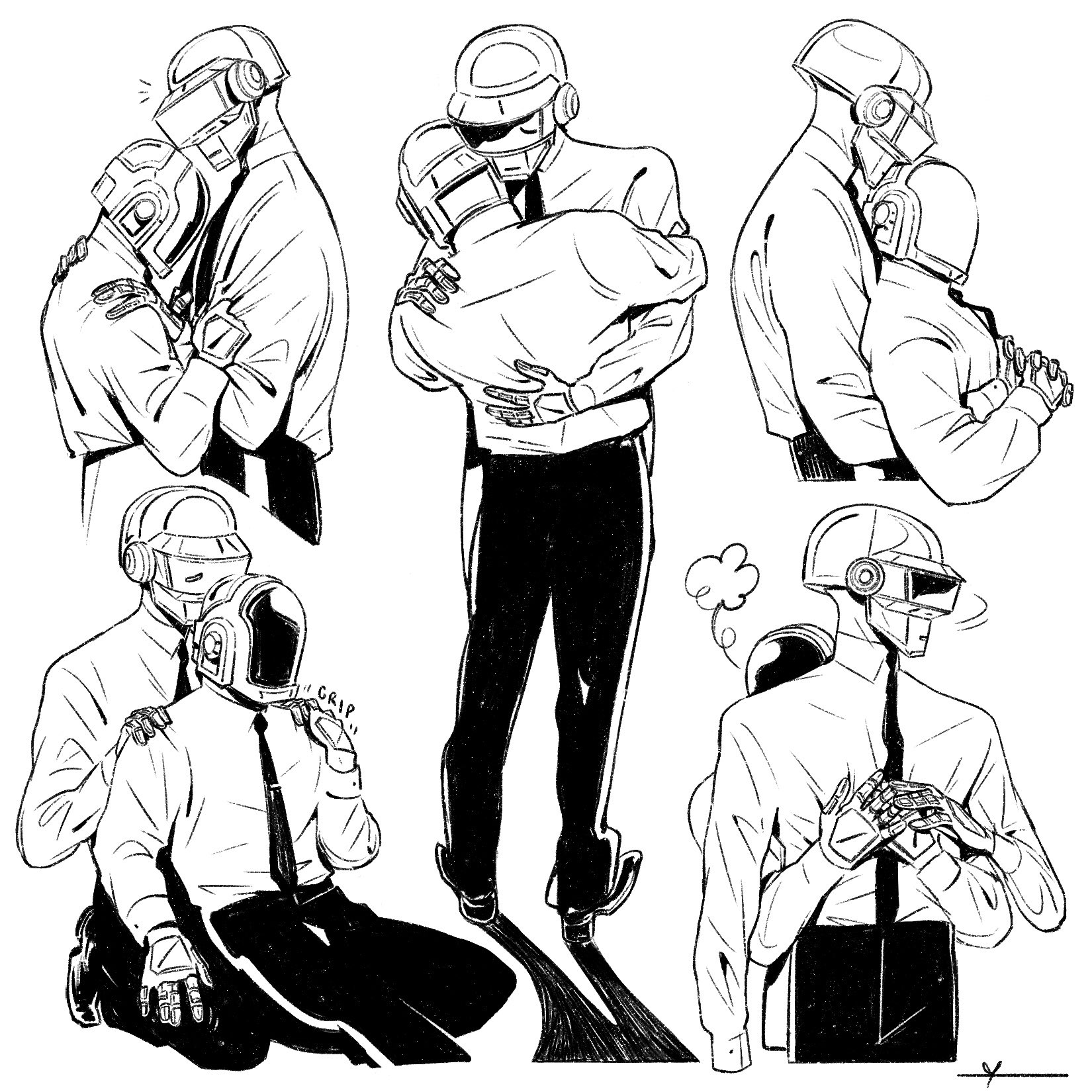 Daft Punk Slash Fan Art