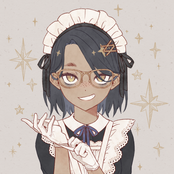 「Picrewの「レトロ風メイドメーカー」でつくったよ! https://t.co」|スミス🦀 ️(寿司食べたい🍣)のイラスト