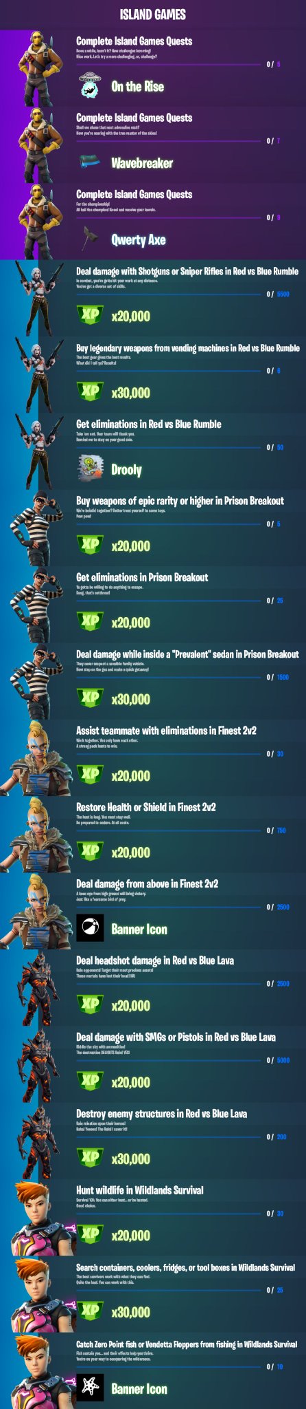 iFireMonkey on Twitter: "👽 New Creative Challenges Added in v17.50 #Fortnite #FortniteLeaks ...