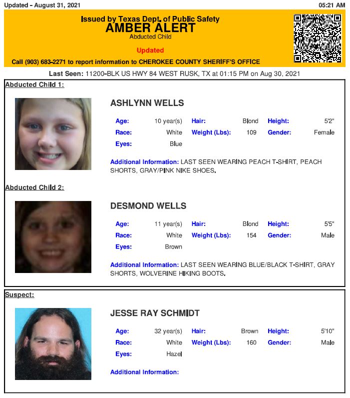 Texas Alerts On Twitter Active Amber Alert For Ashlynn Wells And