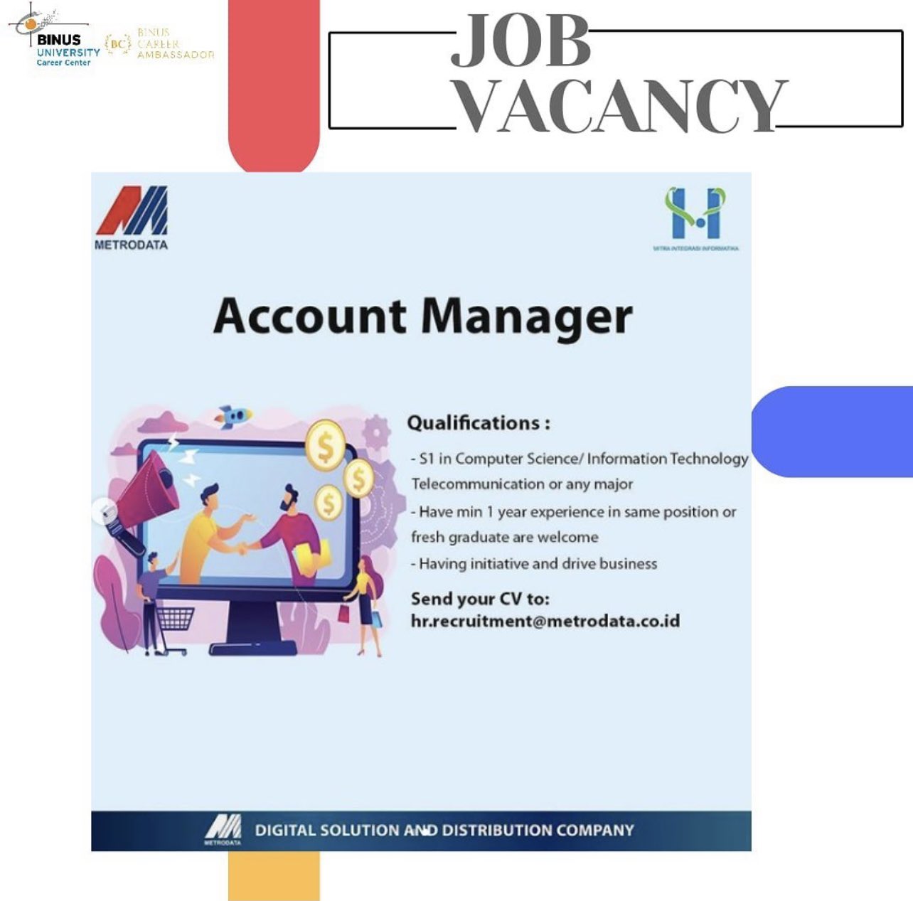 BINUS CAREER on Twitter: "[Job Vacancy] PT Soltius Indonesia & PT Mitra Integrasi Informatika ...