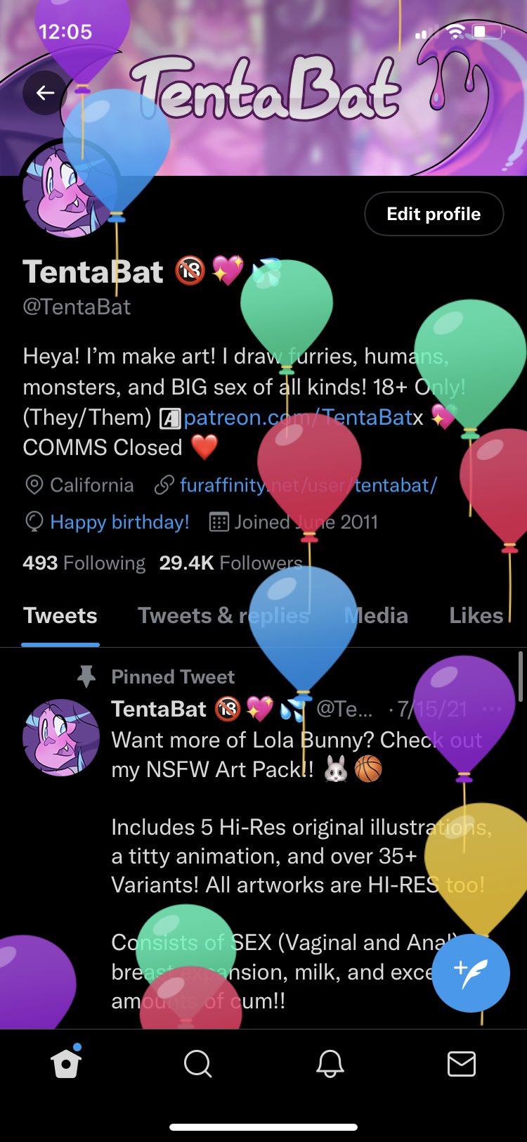 TentaBat 🔞💖💦 on Twitter: "YEA BDAY TIME! https://t.co/Byq5hZybnJ" / Twitter
