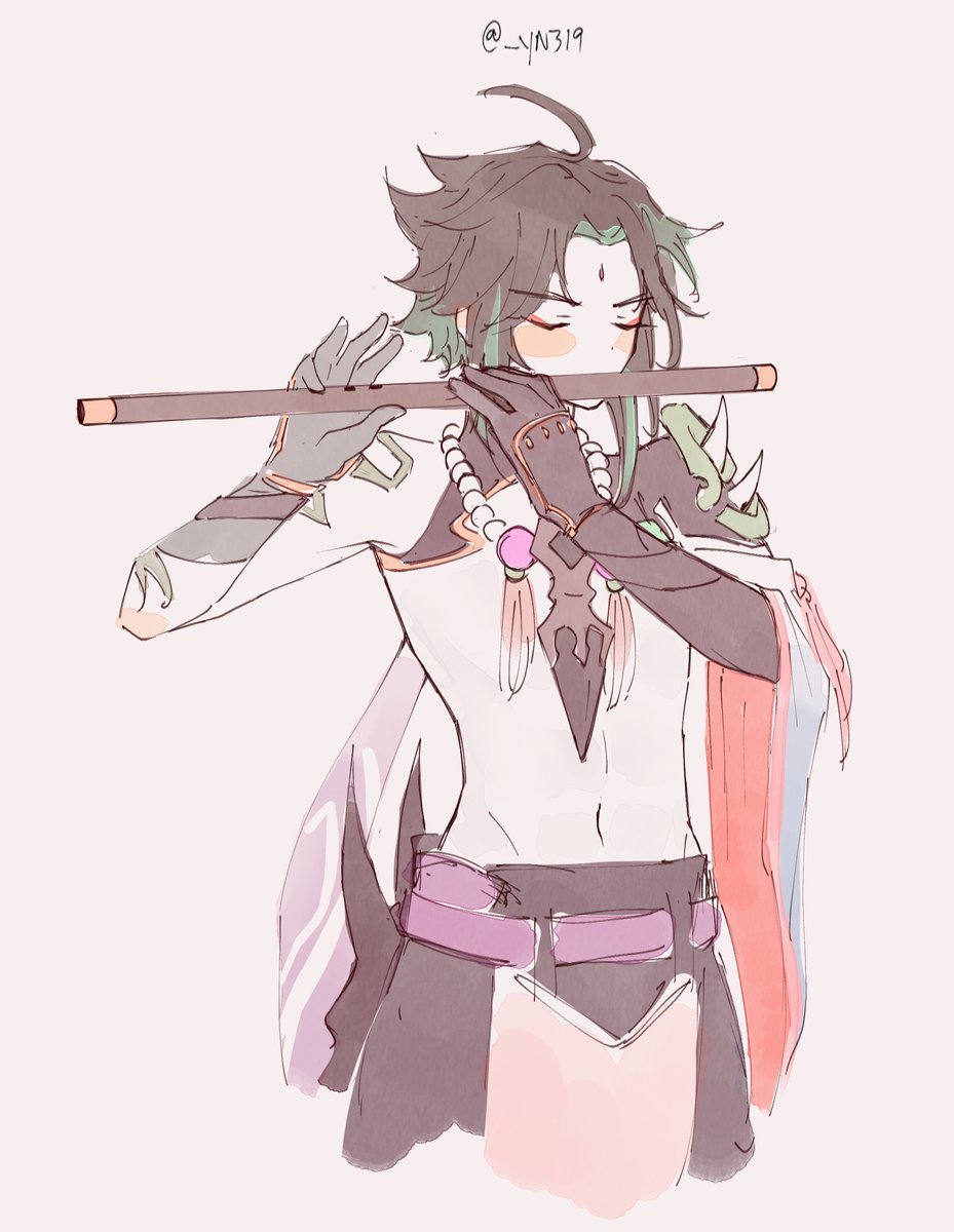 「nooo aether don't get sick #GenshinImpact #原神 #xiao #aethe」RIIKYUNの漫画