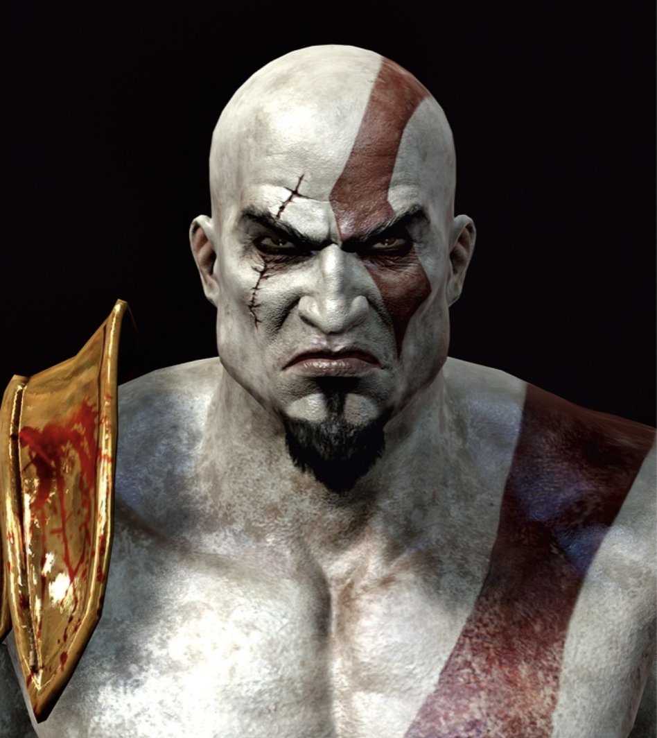 God Of War Kratos Face