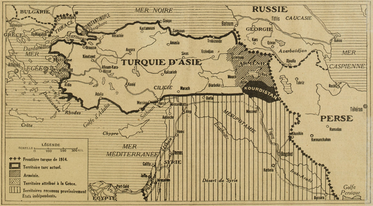 Treaty Of Sevres Map
