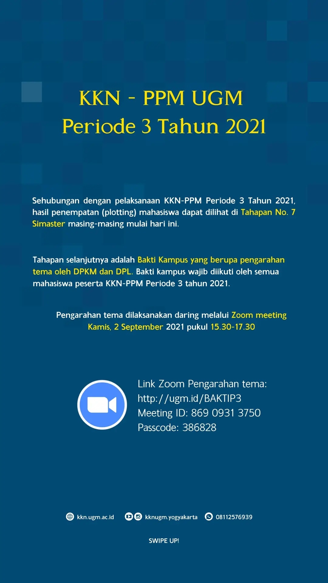 Forum Advokasi UGM on Twitter: "Bakti Kampus KKN - PPM UGM Periode 3 Tahun 2021 Kegiatan ini ...