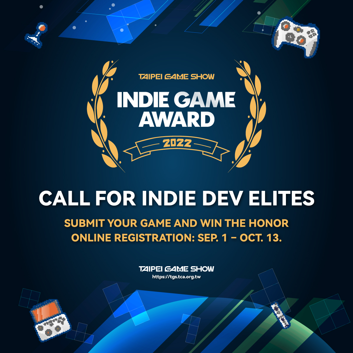 Taipei Game Show on Twitter: "Indie Game Award 2022 is now open for online registration. We are ...