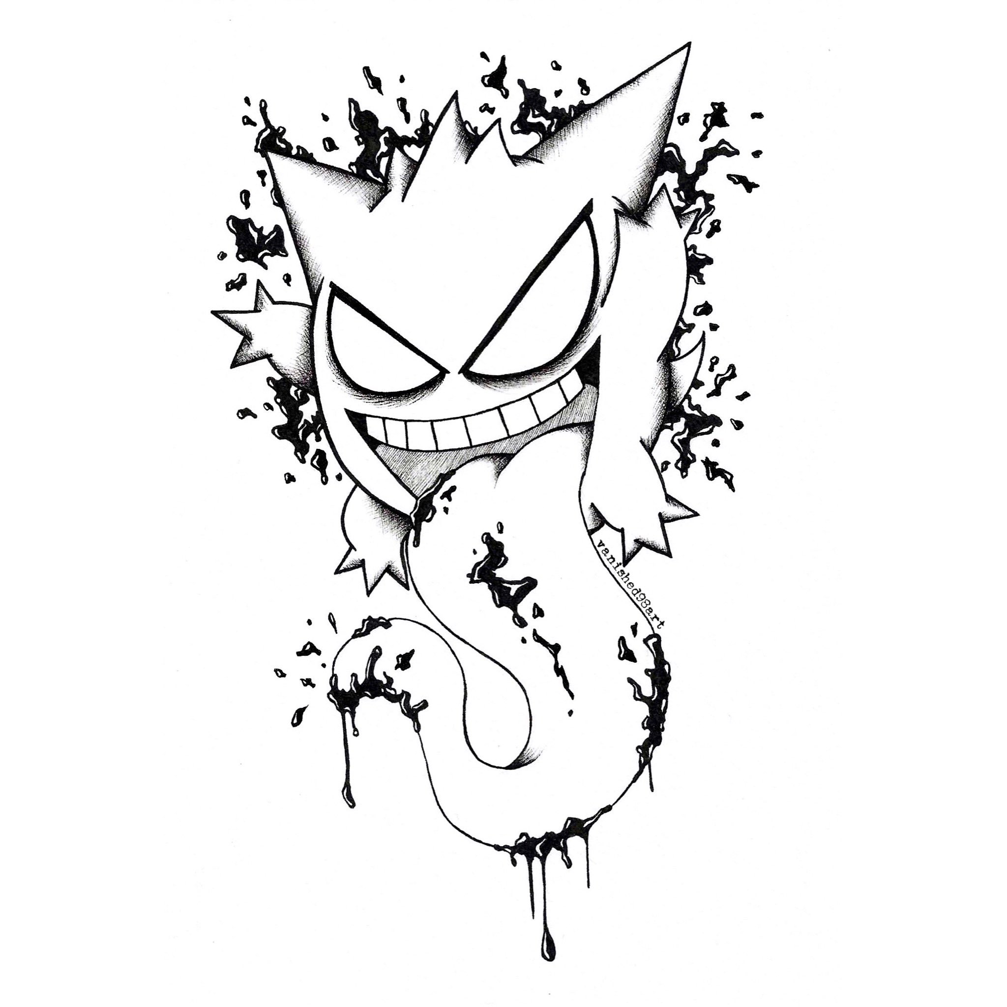 Pokemon Gengar Tribal Tattoos