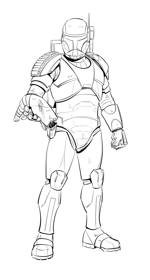 Clone Commando Coloring Pages