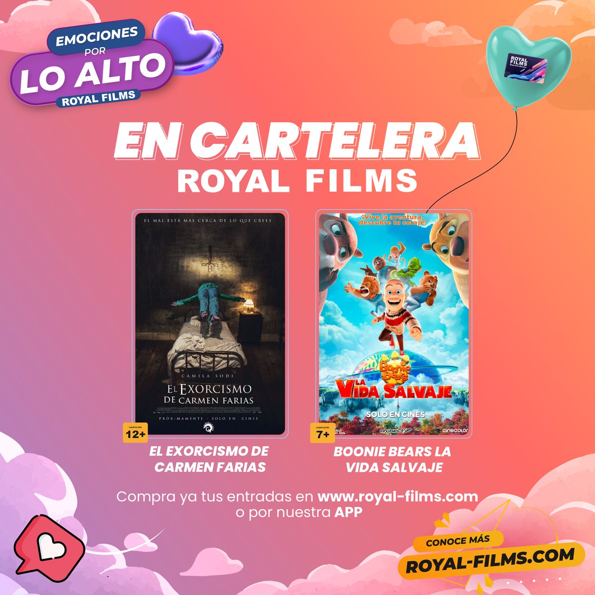 Royal Films on Twitter: "Nuestra cartelera esta esta increible 😍😎 ¿Que película quieres ver? Ven ...