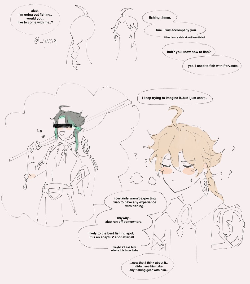 「nooo aether don't get sick #GenshinImpact #原神 #xiao #aethe」RIIKYUNの漫画