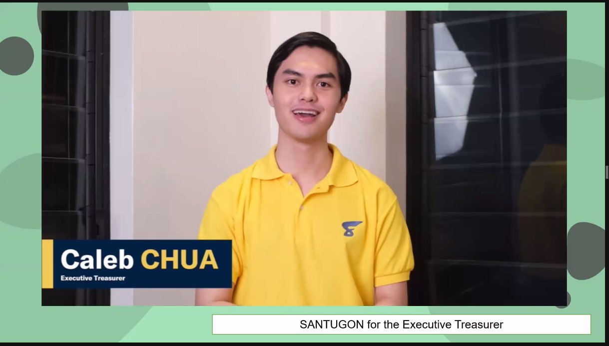 The LaSallian on Twitter: "Caleb Chua is introduced as Santugon's contender for Executive ...