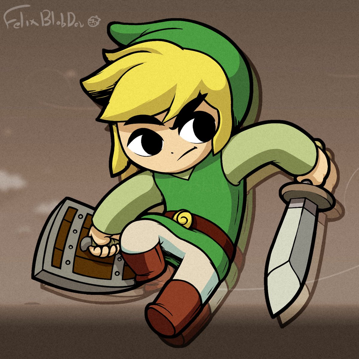 [OC] [WW] I drew Toon Link! One is my style, while the other is closer ...