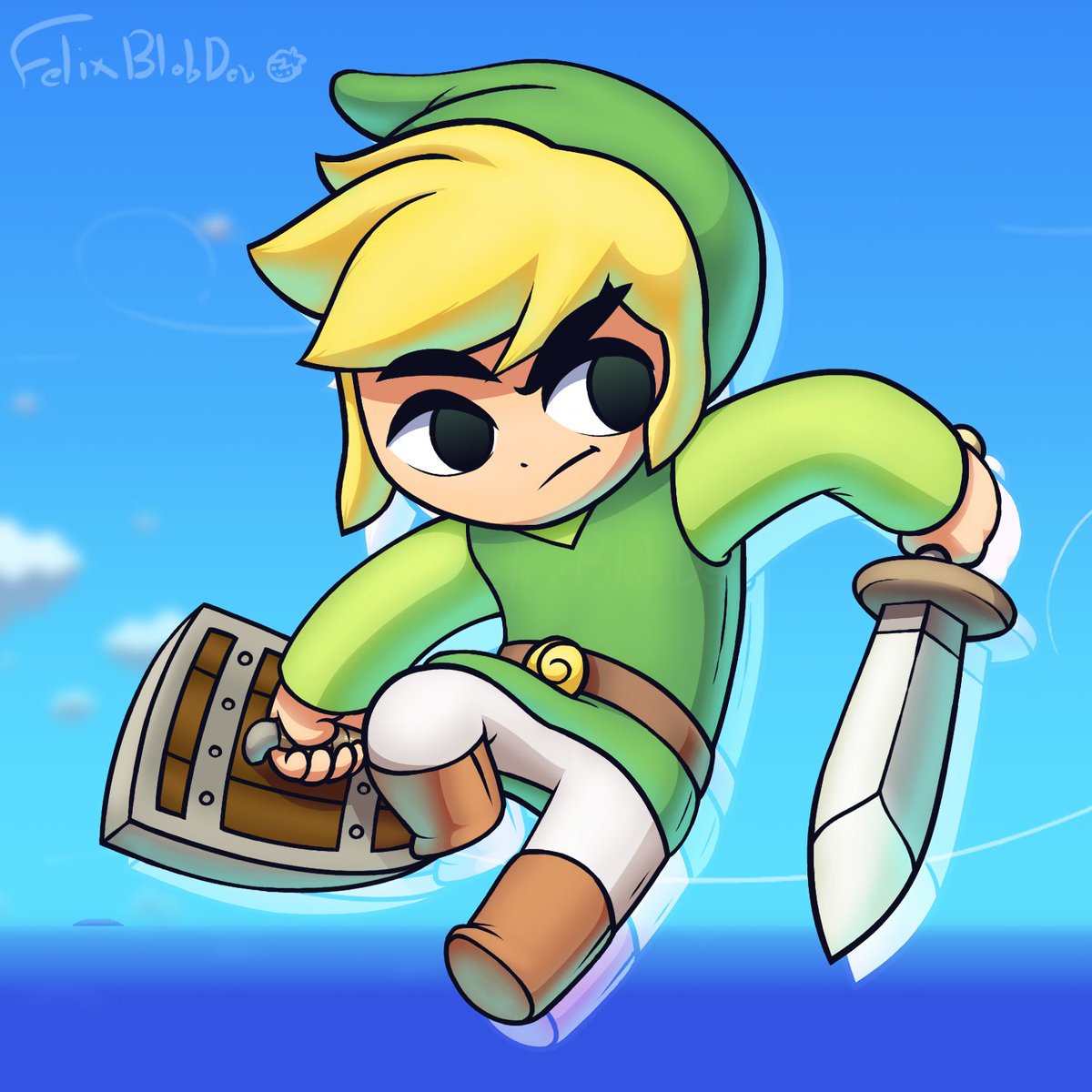 Toon Link is my favorite, so I drew him! One is my style, while the ...