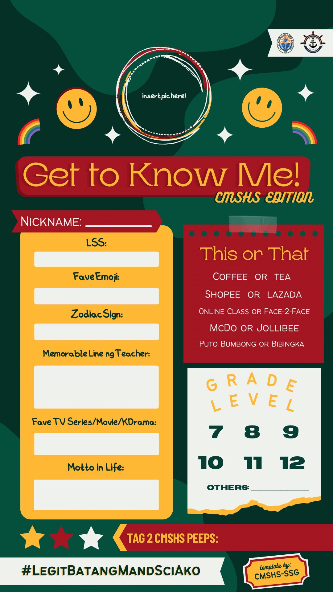 CMSHS Supreme Student Government on Twitter: "Hindi mawawala sa part ng isang High School ...