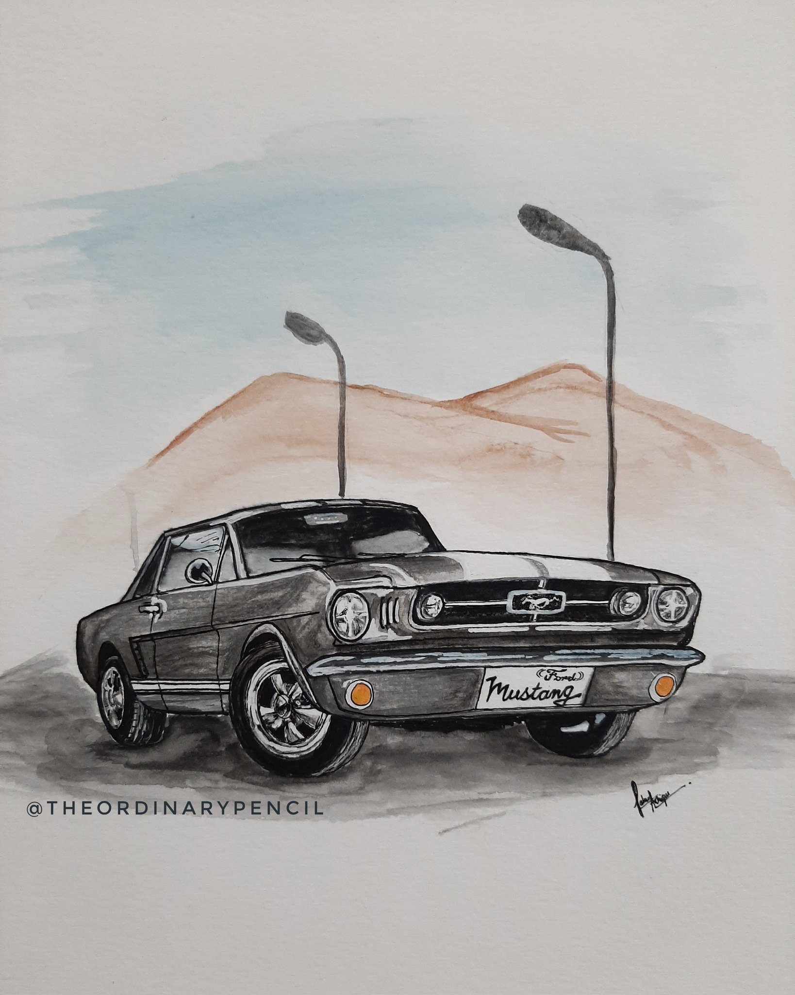 Ford Mustang Drawings In Pencil