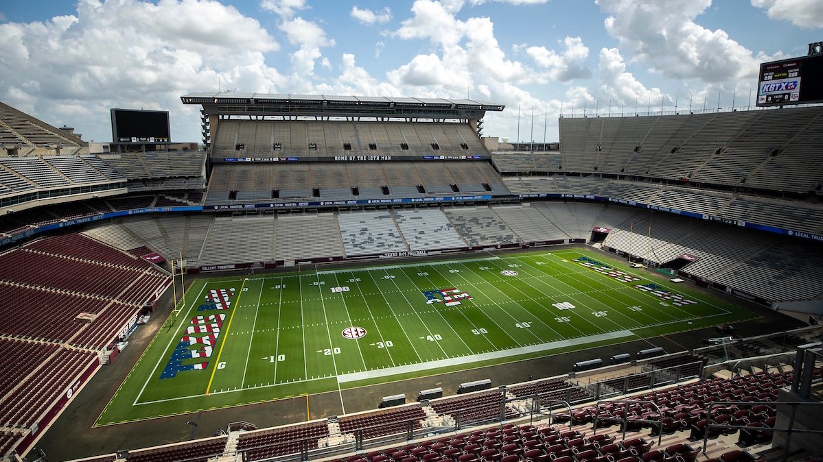 Texas A&M reveals field design for Red, White, & Blue out vs. Kent ...