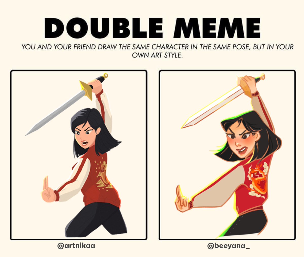 「did the double meme challenge with @artn」|pink 🌺 @ uniの漫画